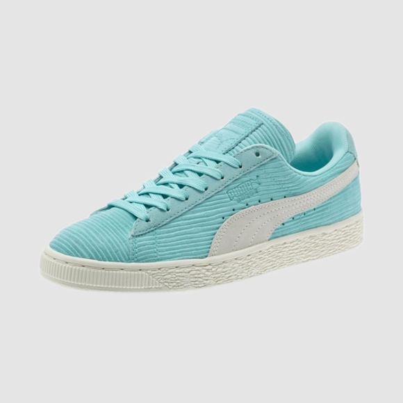 Puma | Shoes | Puma Suede Leather Neon Blue Cyan Turquoise Classic Emb ...